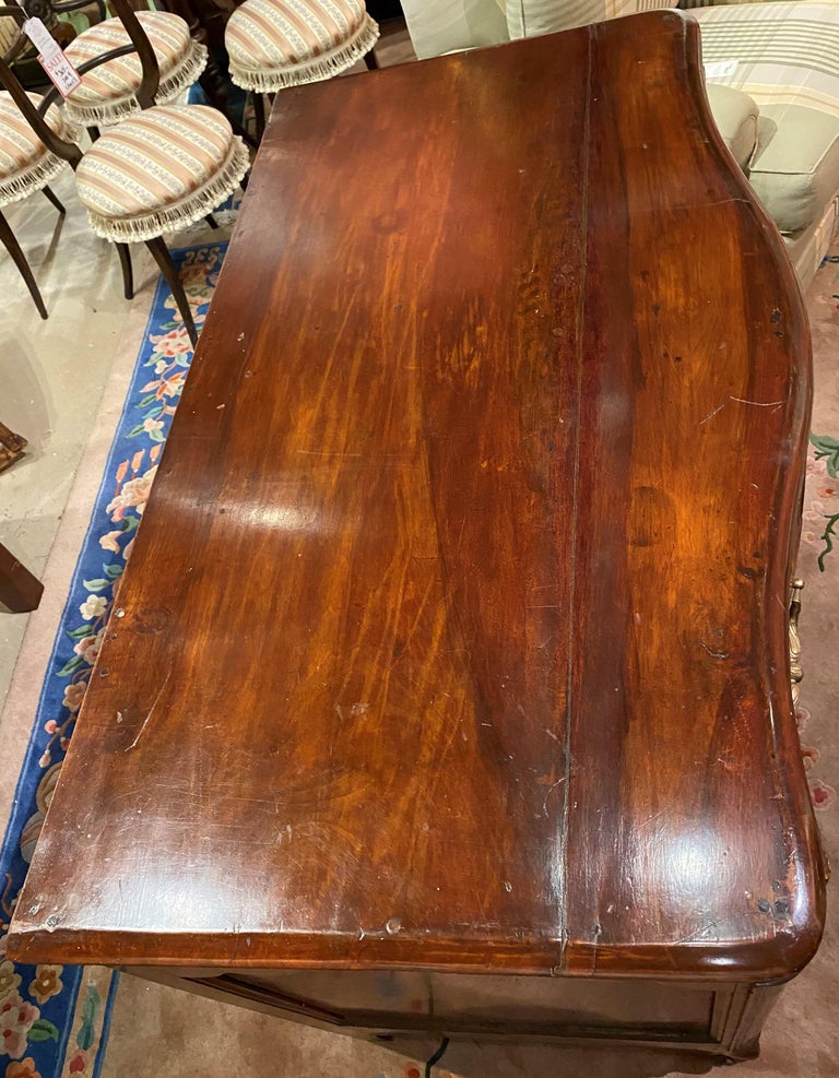 18th Century French Serpentine Three Drawer Commode with Gilt Brass ...
