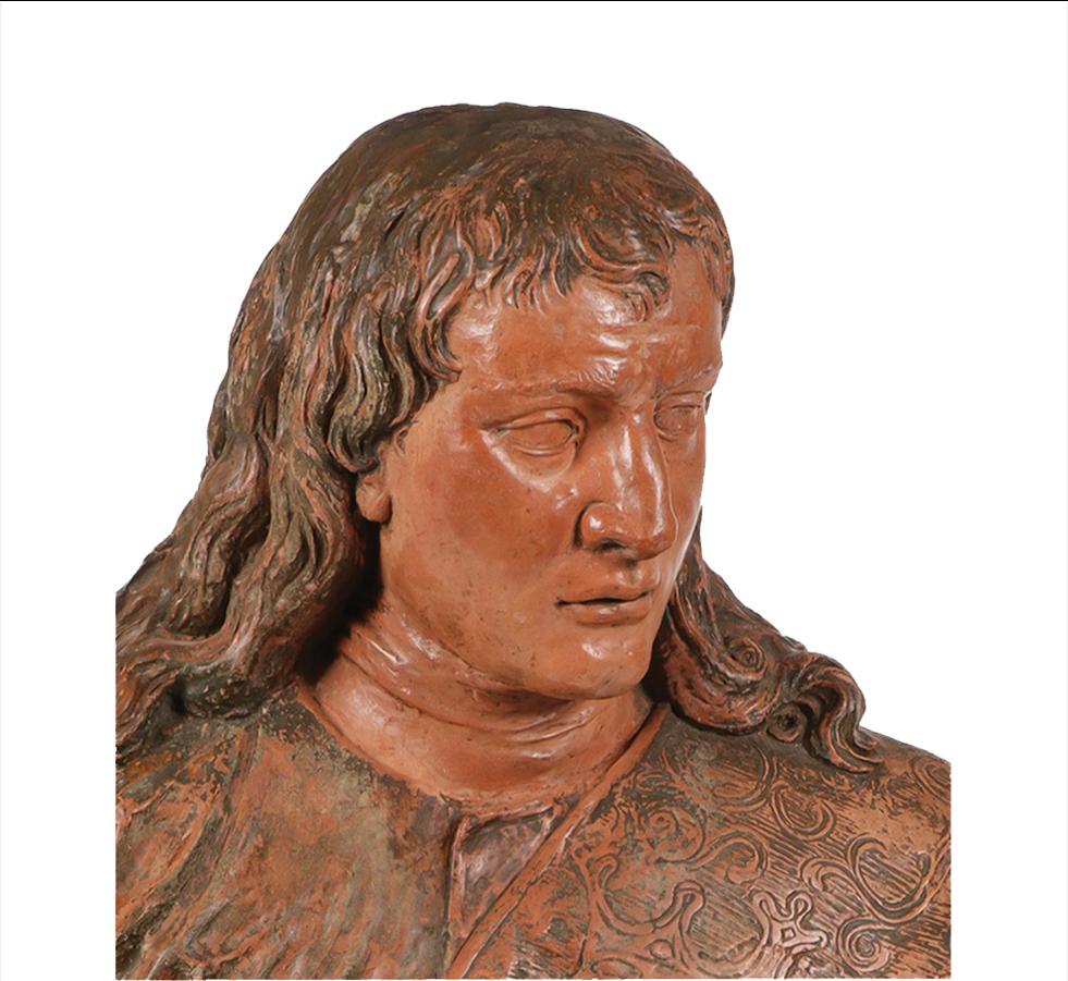 18th Century French Terracotta Bust For Sale at 1stDibs