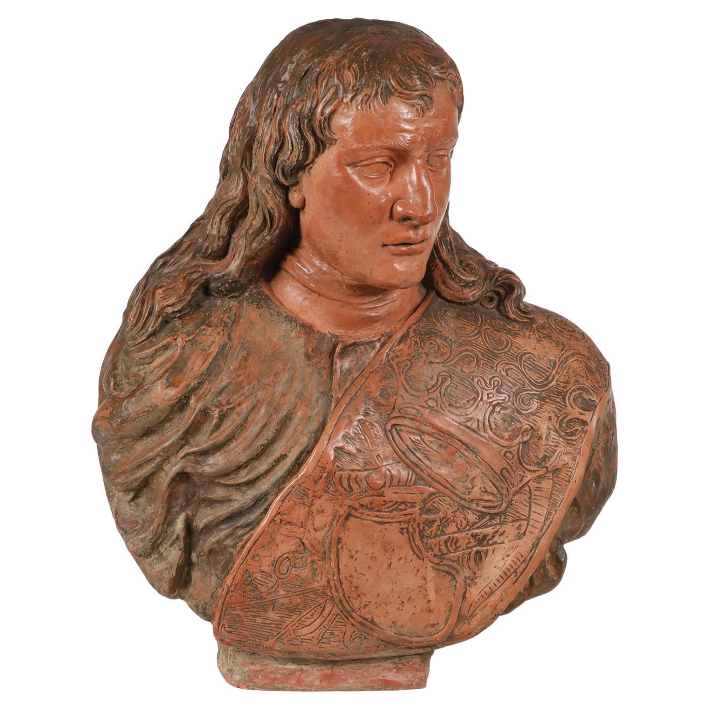 18th Century Terracotta Bust of Girl For Sale at 1stDibs