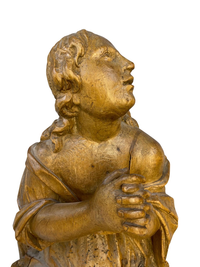 18th Century French Wooden Angel Sculptures at 1stDibs