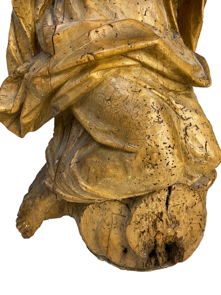 18th Century French Wooden Angel Sculptures at 1stDibs