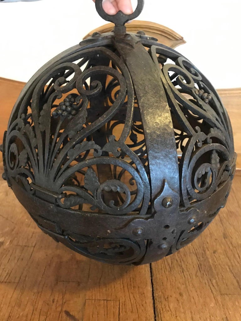 18th Century French Wrought Iron Decorative Ball at 1stDibs