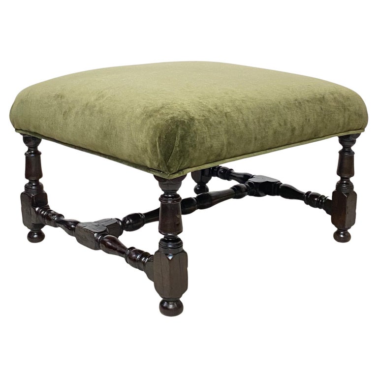 18th Century George III English Oak Foot Stool For Sale at 1stDibs