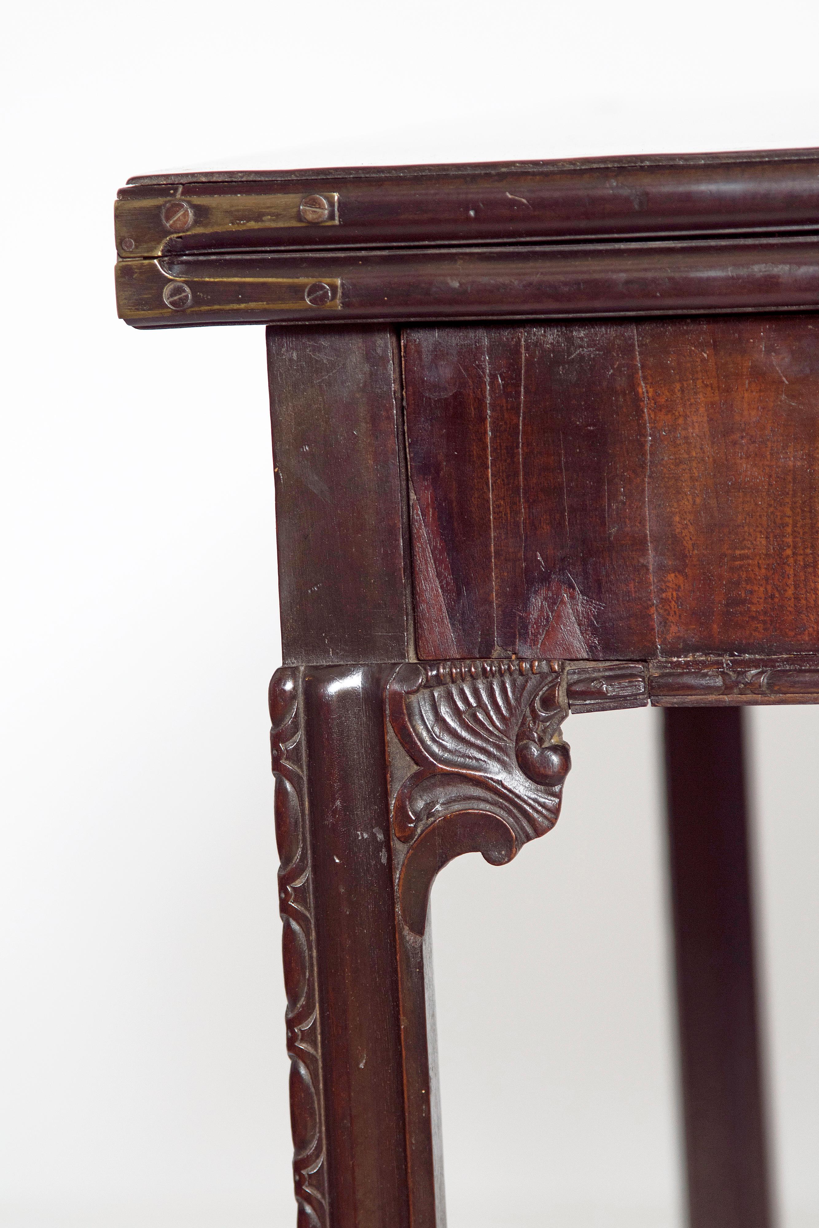 18th Century George III Mahogany Concertina Action Card Table at 1stDibs