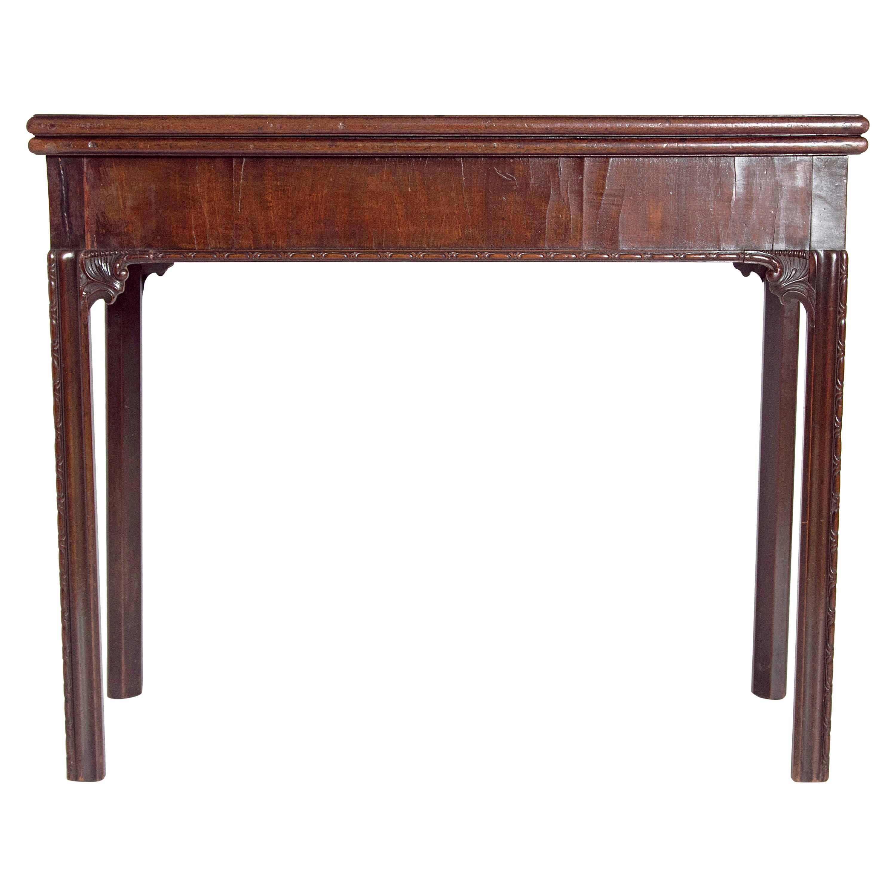 18th Century George III Mahogany Concertina Action Card Table at 1stDibs