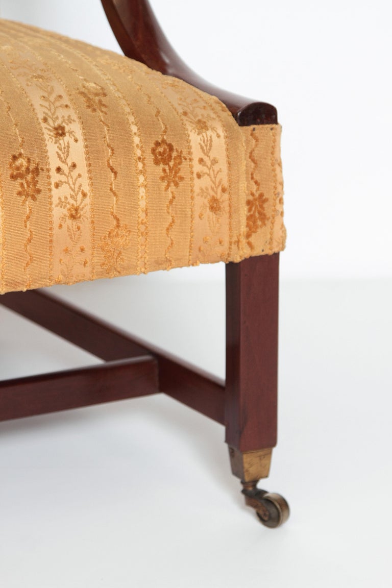 18th Century George III Upholstered "Gainsborough" Library Chair For ...