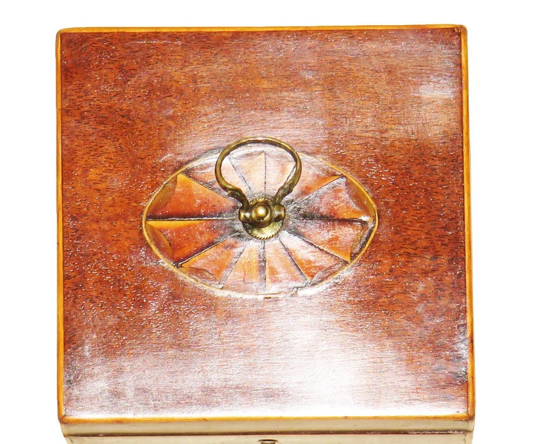 18th Century Georgian Mahogany English Square Tea Caddy at 1stDibs ...