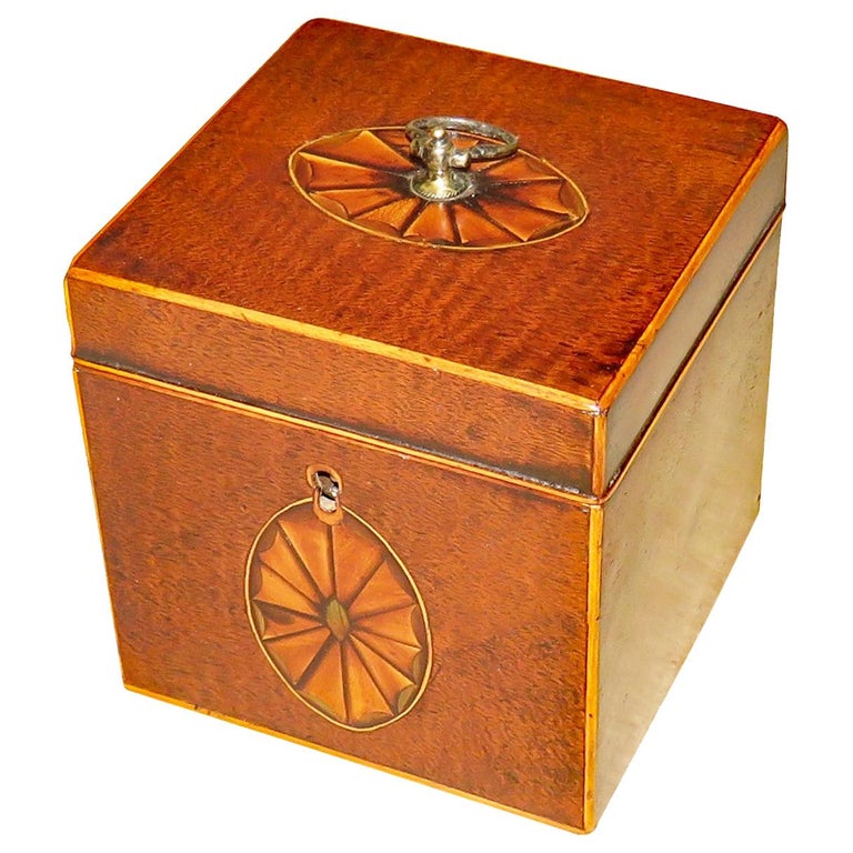 18th Century Georgian Mahogany English Square Tea Caddy at 1stDibs ...