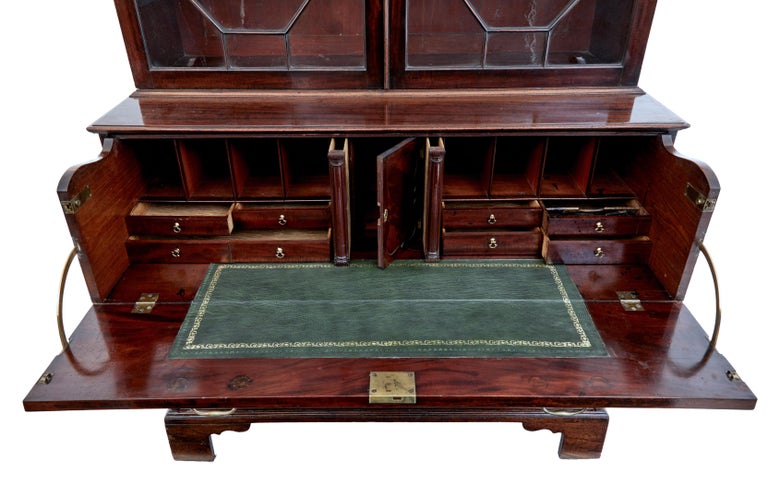 18th Century Georgian Mahogany Secretaire Bookcase For Sale at 1stDibs
