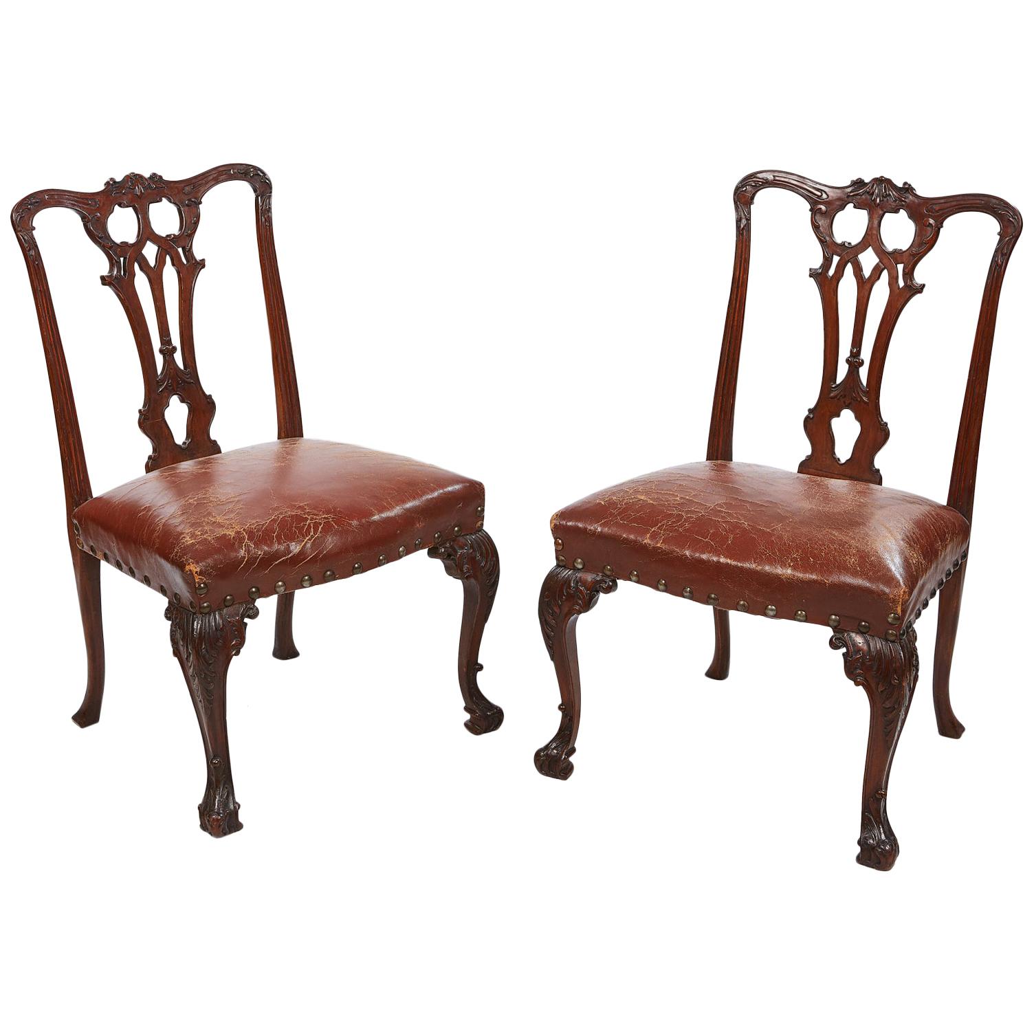 18th Century Georgian Pair of Occasional Chairs at 1stDibs