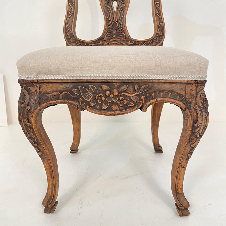 18th Century German Baroque Chair in Carved Walnut, circa 1740 For Sale ...