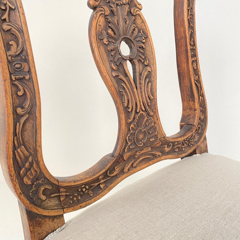 18th Century German Baroque Chair in Carved Walnut, circa 1740 For Sale ...