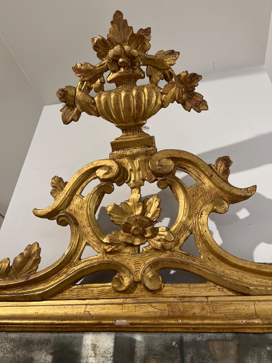 18th Century Gilded Wood Louis XIV Mirror at 1stDibs