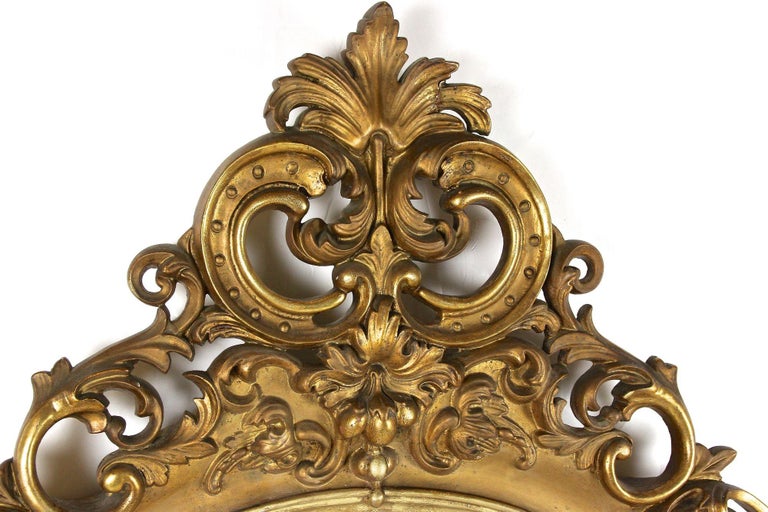 18th Century Gilt Baroque Wall Mirror Hand Carved, Austria, circa 1780 ...