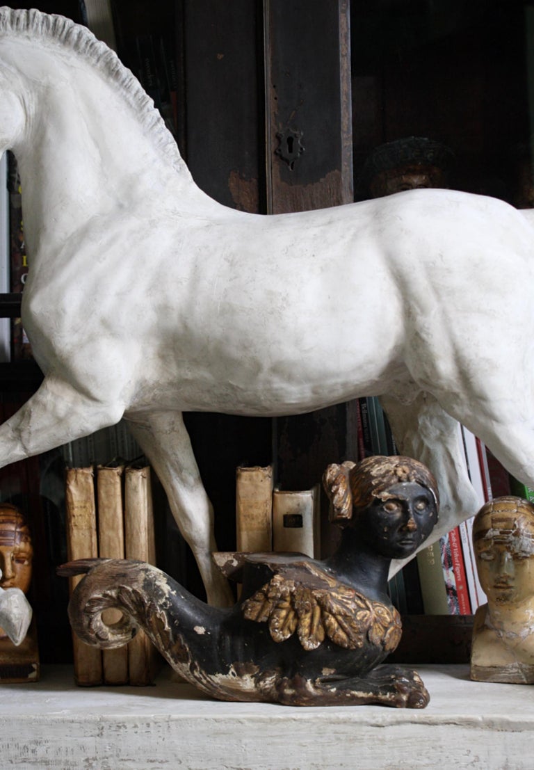 18th Century Gilt and Ebonised Mythical Beast Sphinx Regency French ...