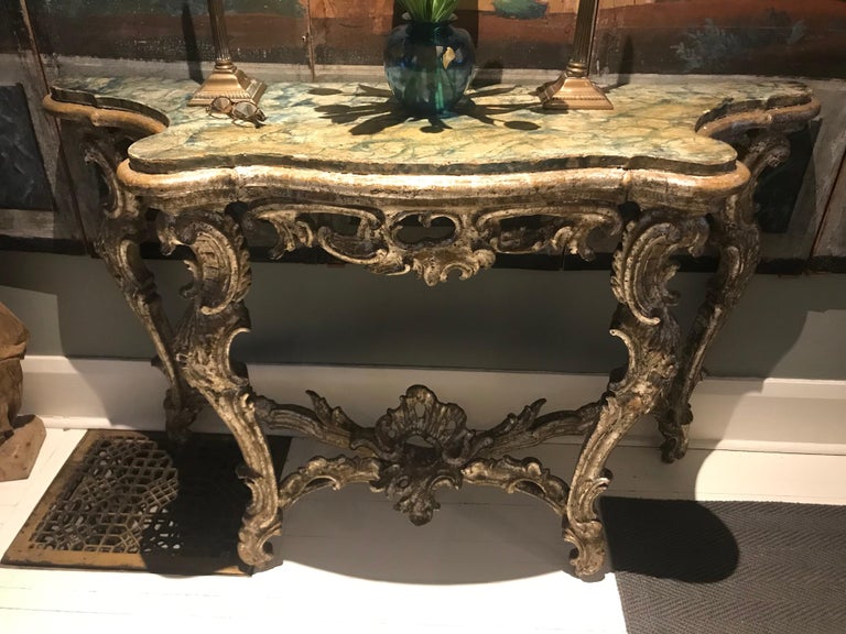 18th Century Gilt Venetian Console For Sale at 1stDibs
