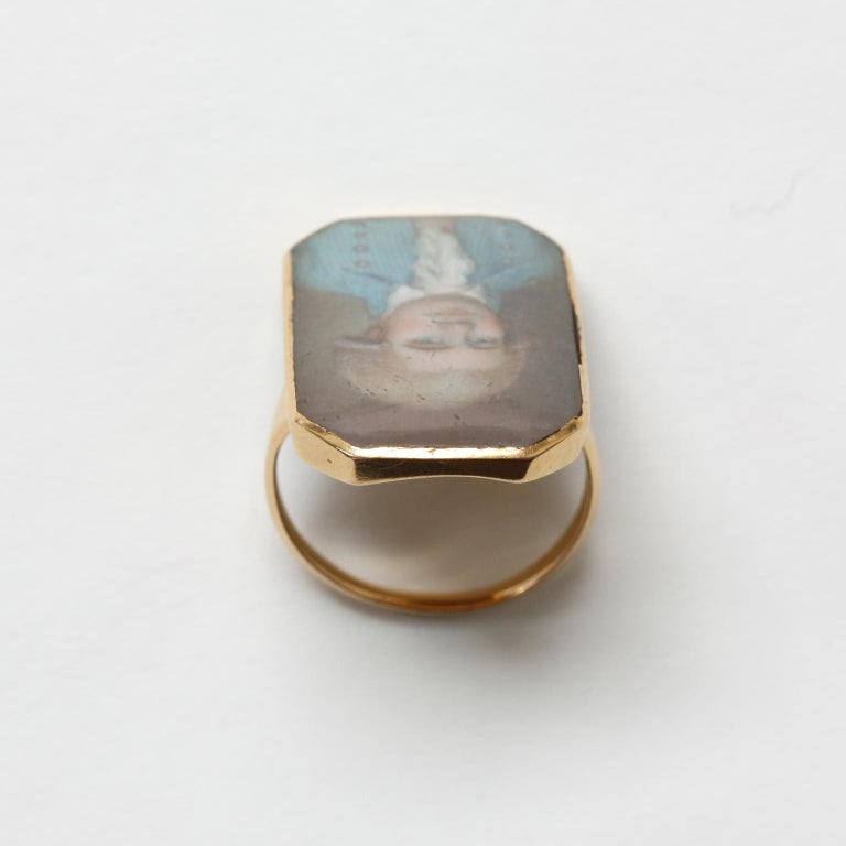 18th Century Gold Portrait Ring at 1stDibs