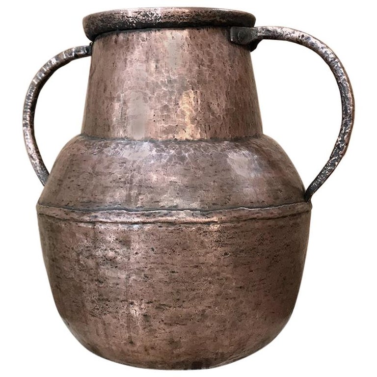 18th Century Grand Hand-Hammered French Copper Urn at 1stdibs