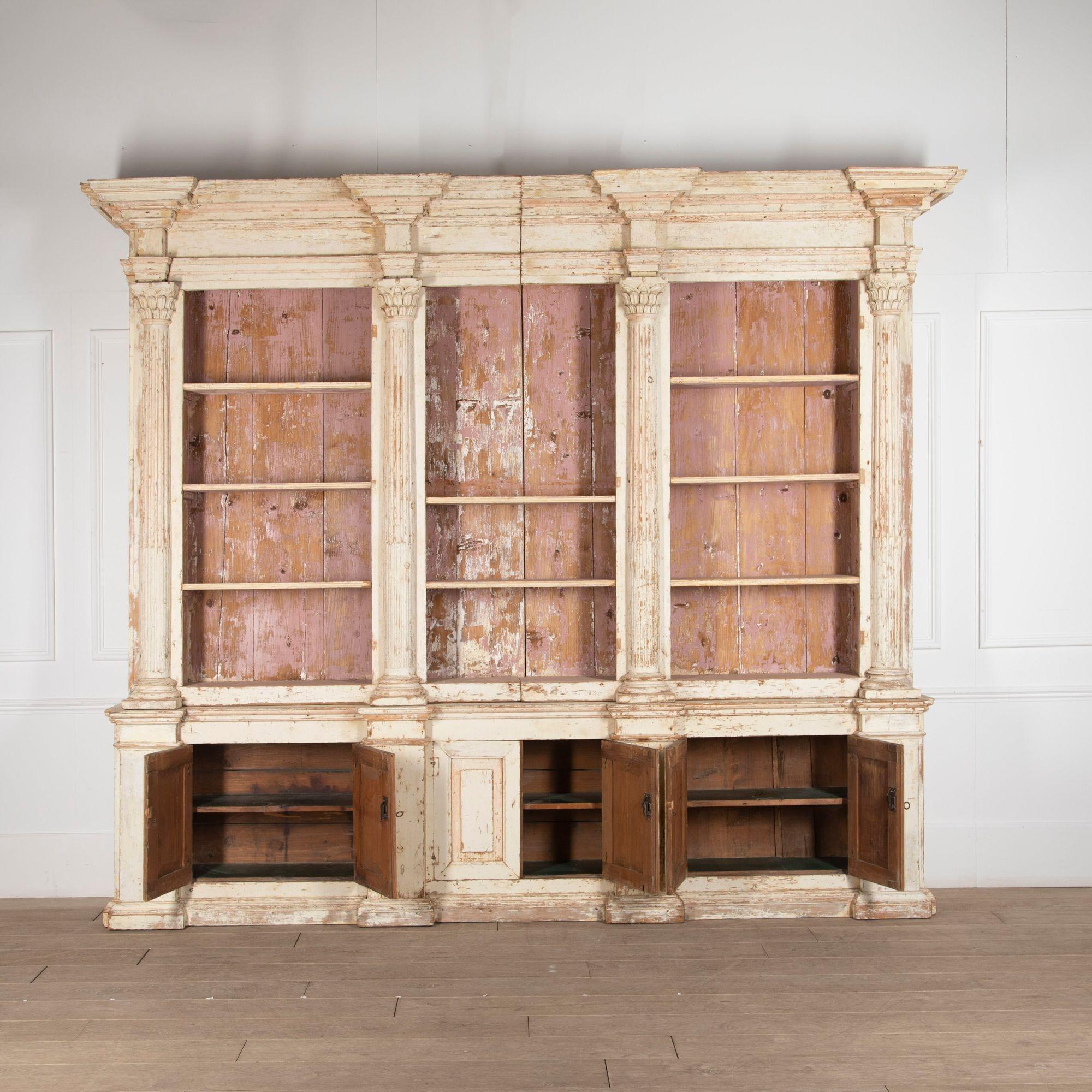 18th Century Grand Scale Italian Bookcase at 1stDibs
