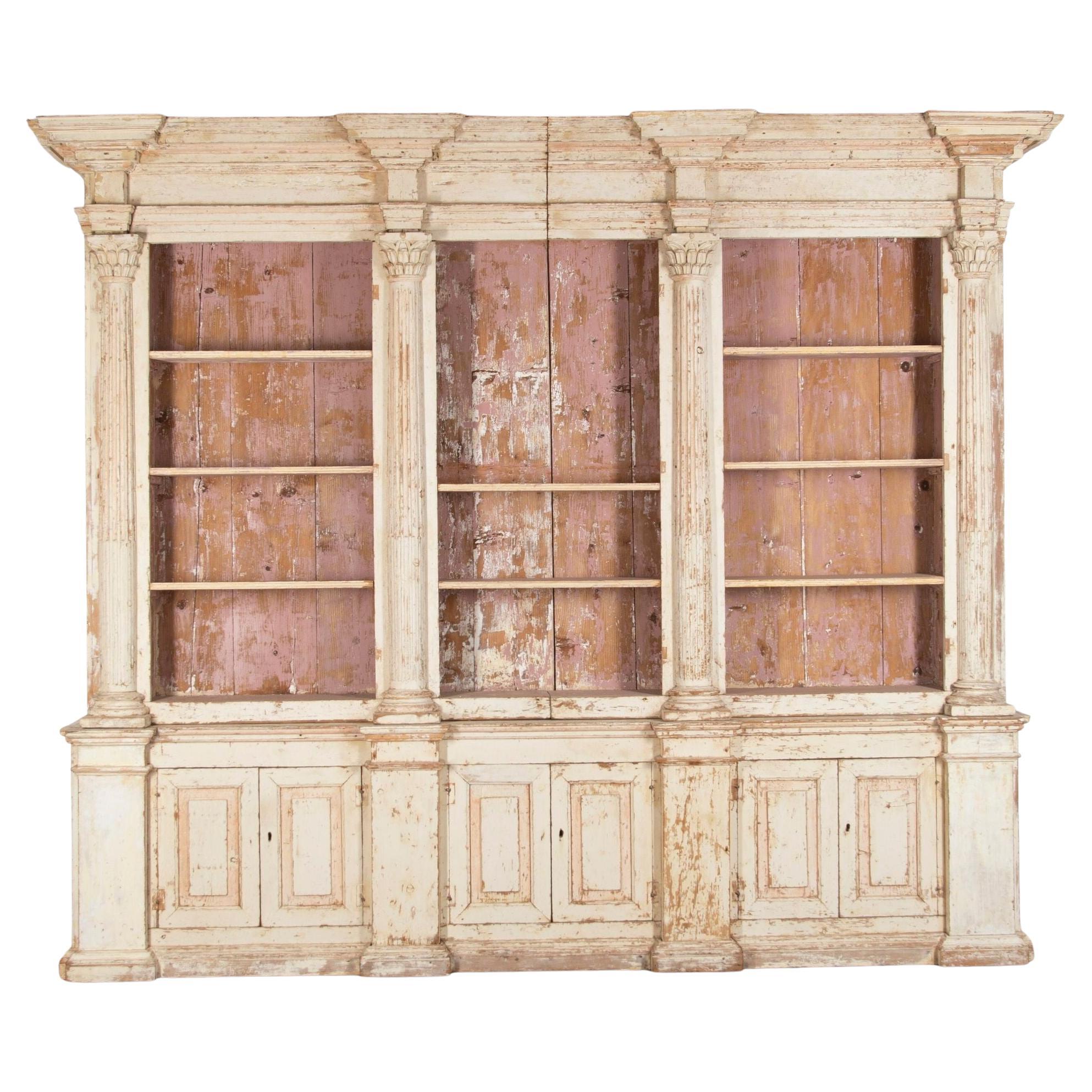 18th Century Grand Scale Italian Bookcase at 1stDibs