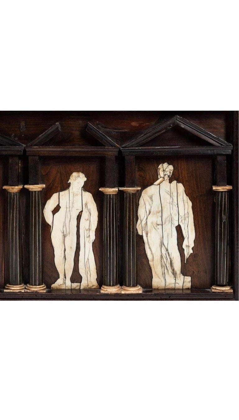 18th Century Grand Tour Classical Panel with Allegorical Inlaid Figures ...