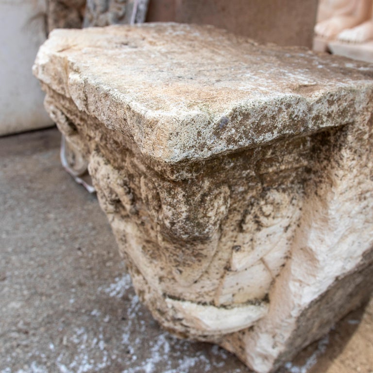 18th Century Hand-Carved Stone Capital in Corinthian Style For Sale at ...