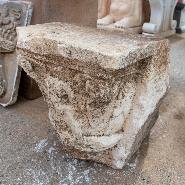 18th Century Hand-Carved Stone Capital in Corinthian Style For Sale at ...