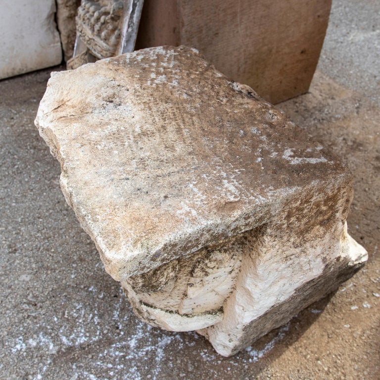 18th Century Hand-Carved Stone Capital in Corinthian Style For Sale at ...