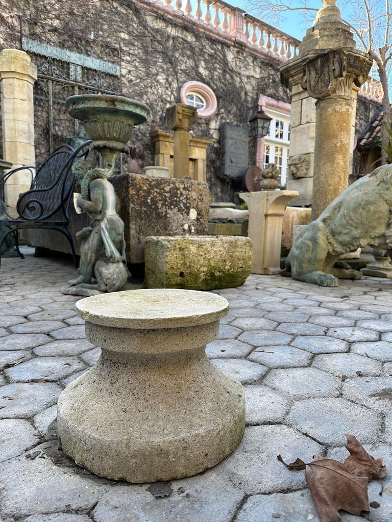 18th Century Hand Carved Stone Column Base Sculpture Doorstop ...