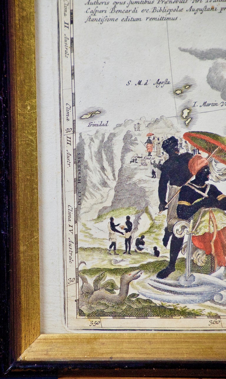 18th Century Hand Colored Homann Africa Map "Totius Africae Nova ...