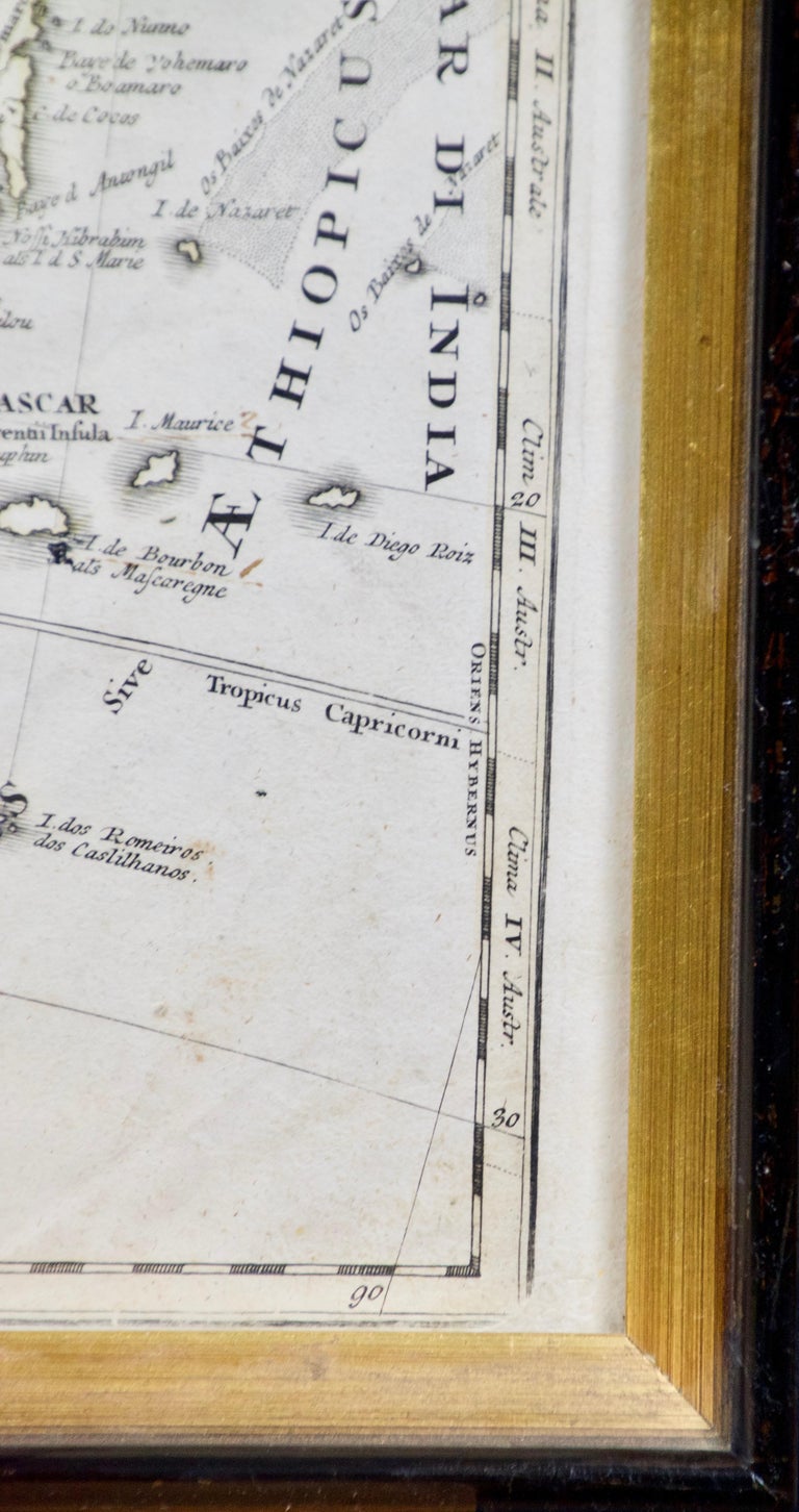 18th Century Hand Colored Homann Africa Map "Totius Africae Nova ...