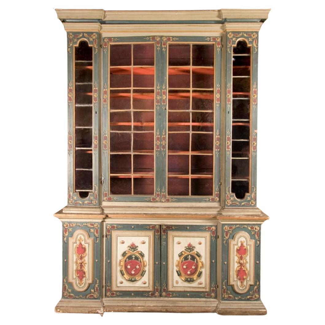 18th Century Hand Painted Italian Cabinet with Original Glass For Sale ...