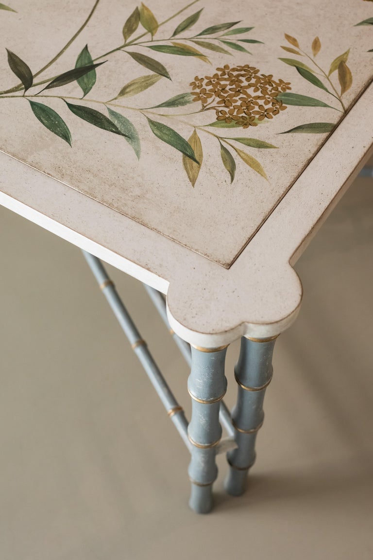 18th Century Hand-Painted Venetian Style Bamboo Marco Polo Coffee Table ...