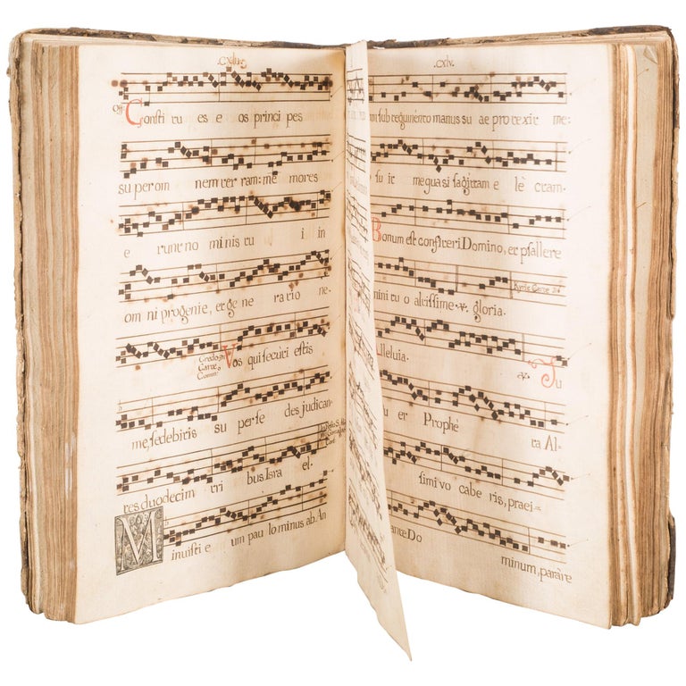 18th Century Hand Written Latin Music Book, circa 1787 For Sale at 1stDibs
