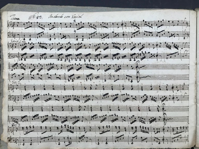 18th Century Handwritten Music, Piano Manuscript, Mozart, Pleyel at 1stDibs