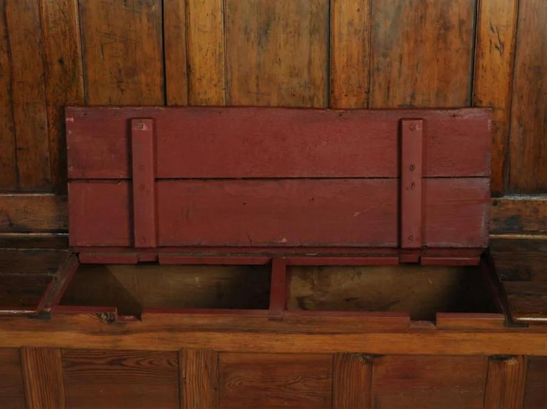 18th Century High Backed Oak Settle with Lift Seat Storage at 1stDibs
