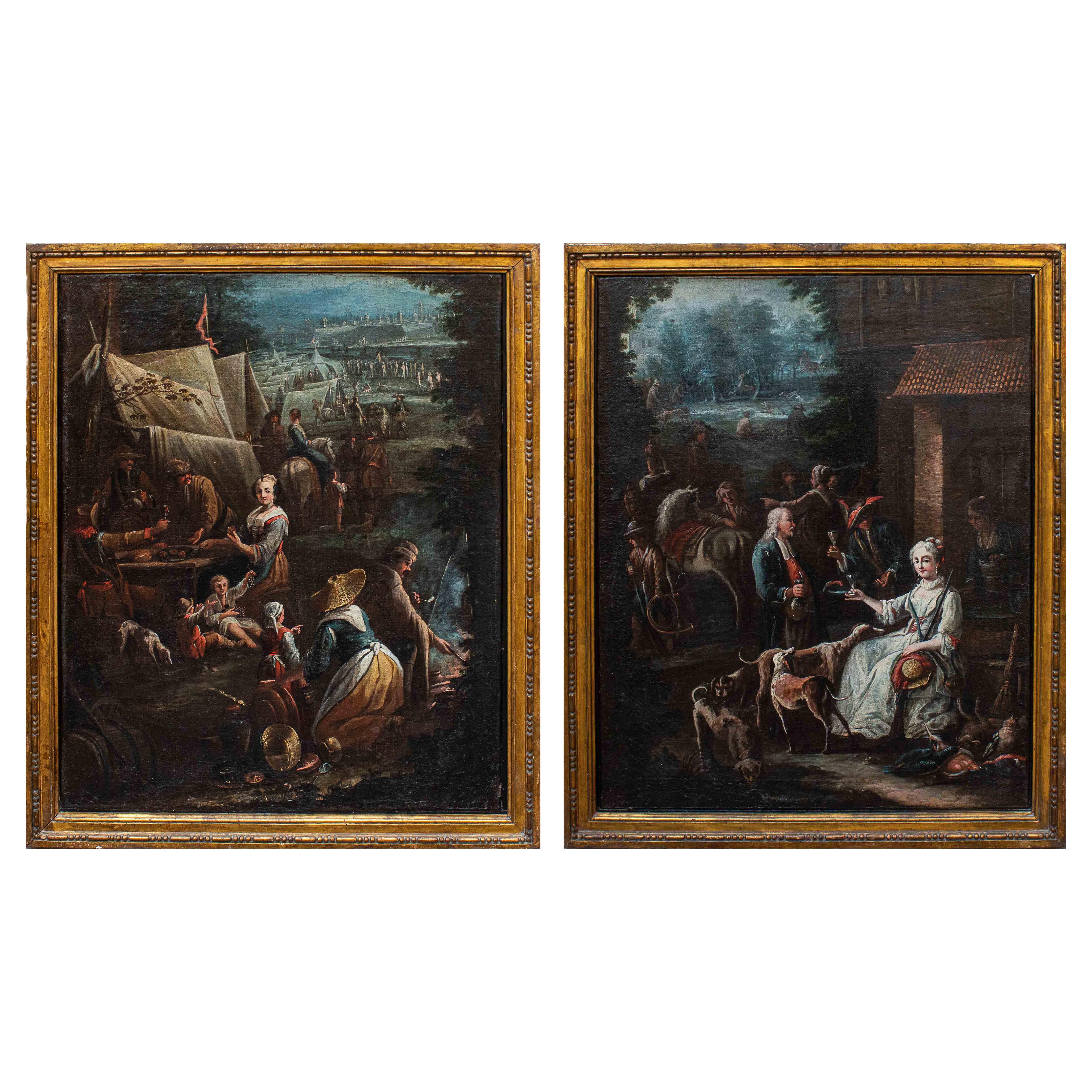 18th Century Rose Painting Oil on Canvas For Sale at 1stDibs