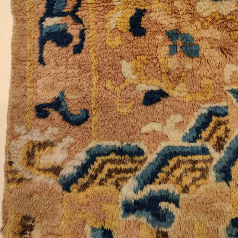 18th Century Imperial Ningxia Chinese Throne Back Cover with Lion Dog ...