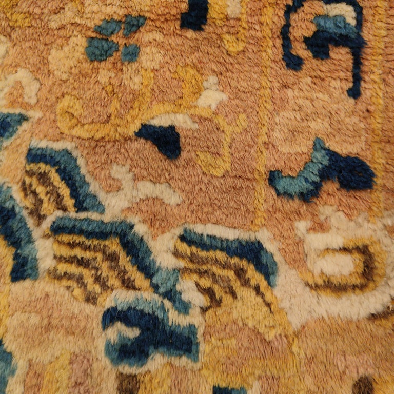 18th Century Imperial Ningxia Chinese Throne Back Cover with Lion Dog ...