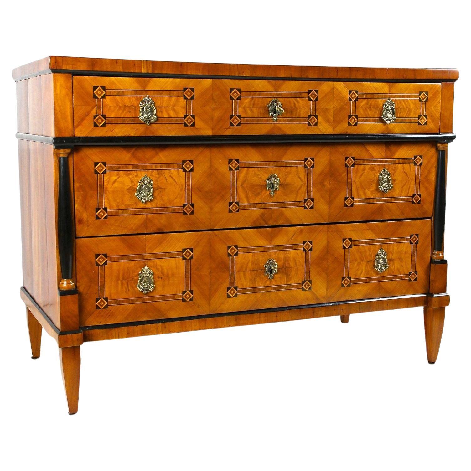 18th Century Inlayed Cherrywood Chest of Drawers - Josephinism Period ...