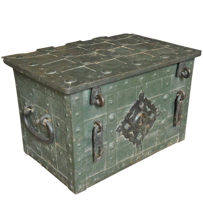 18th Century Iron Nuremberg Strong Box, Trunk at 1stDibs
