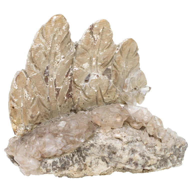 18th Century Italian Angel Wing on Elestial Quartz Crystal in Matrix at ...