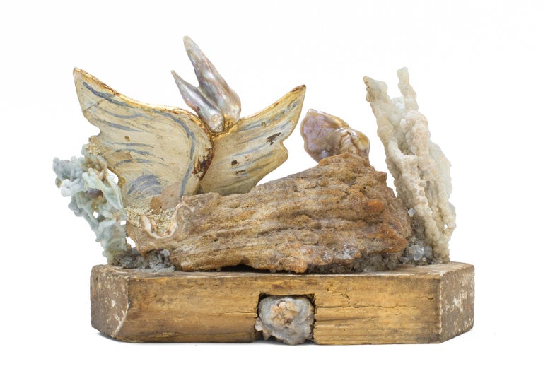 18th Century Italian Angel Wings with Agate Coral, Baroque Pearls, and ...