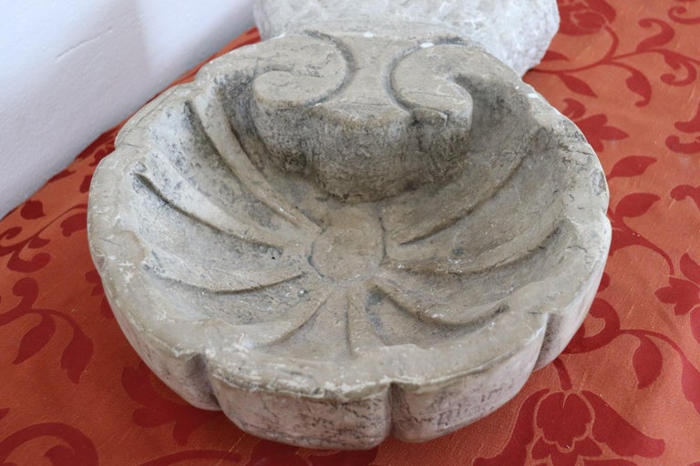 18th Century Italian Antique Baroque Hand Carved Marble Seashell Font ...
