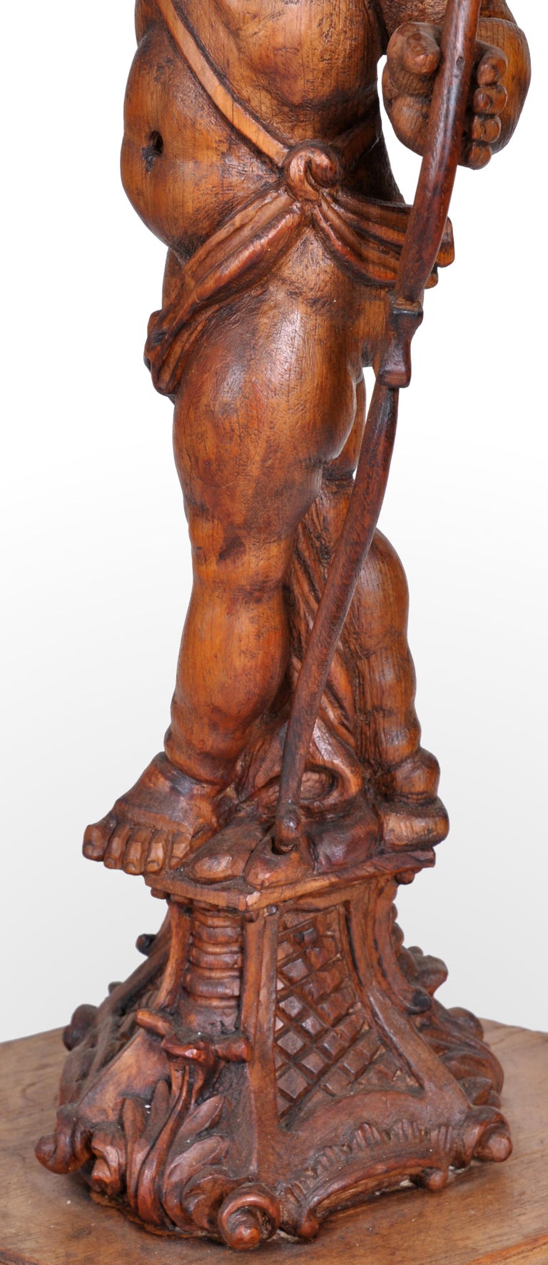 18th Century Italian Baroque Carved Walnut Cupid Wine Table Stand ...