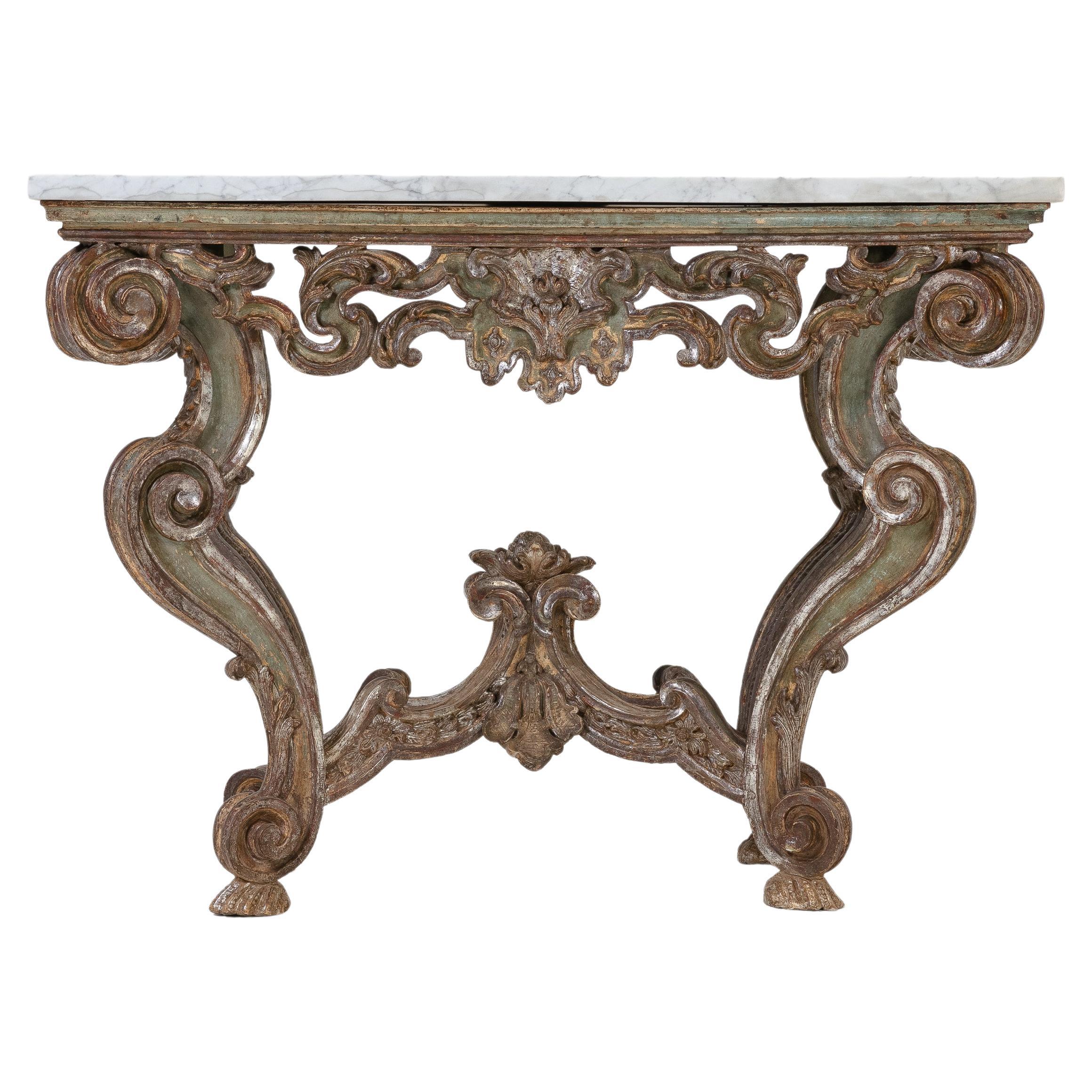 Italian 18th Century Baroque Console Table at 1stDibs