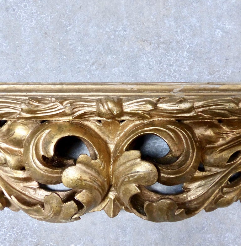 18th Century Italian Baroque Hand Caved Wooden Gilded Framed Mirror at ...