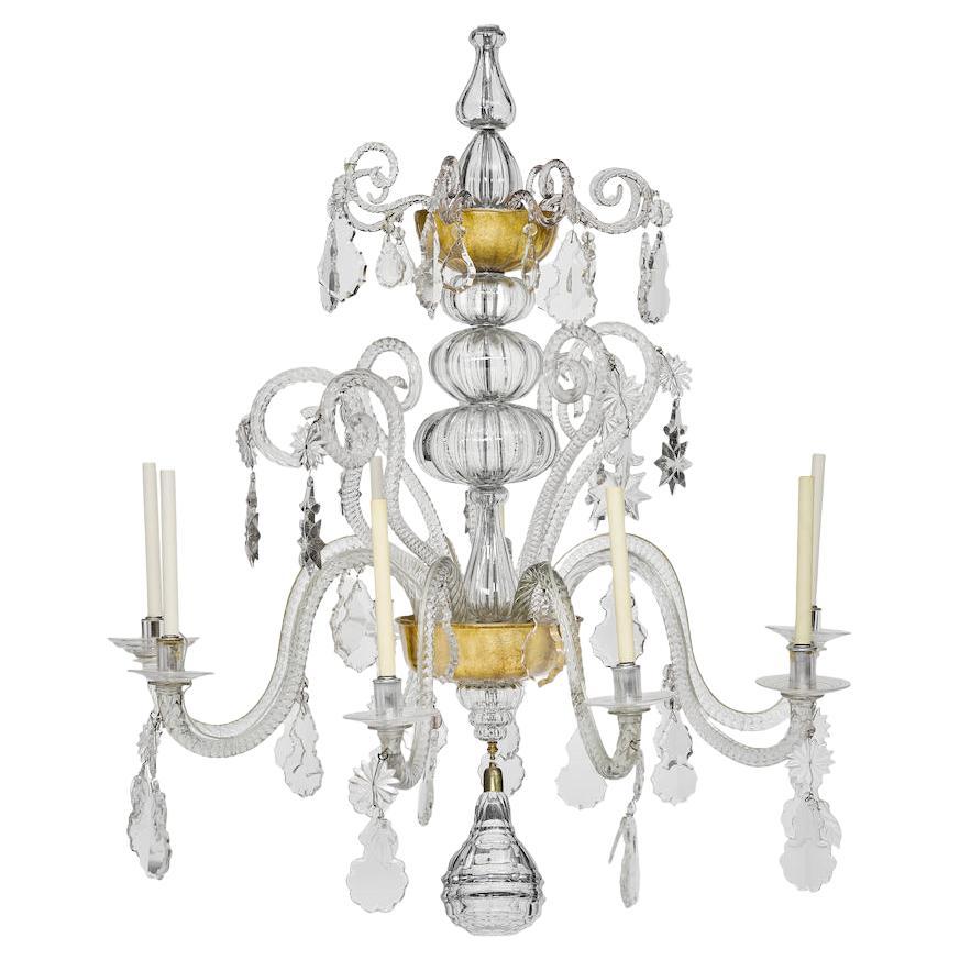 Rococo Rock Crystal Chandelier, 18th Century, France at 1stDibs