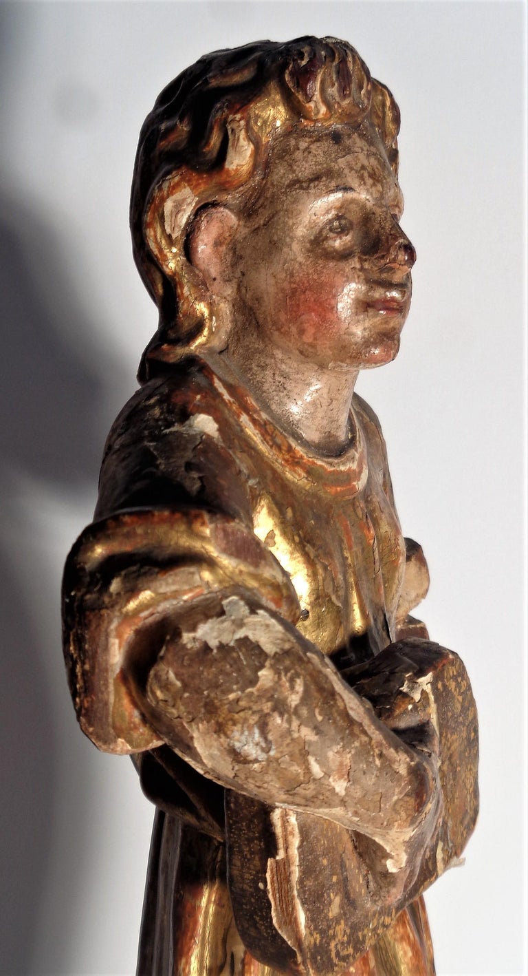 18th Century Italian Carved Gilded Polychrome Painted Angels For Sale ...