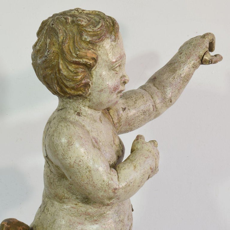 18th Century Italian Carved Wooden Baroque Angel / Cupid at 1stDibs
